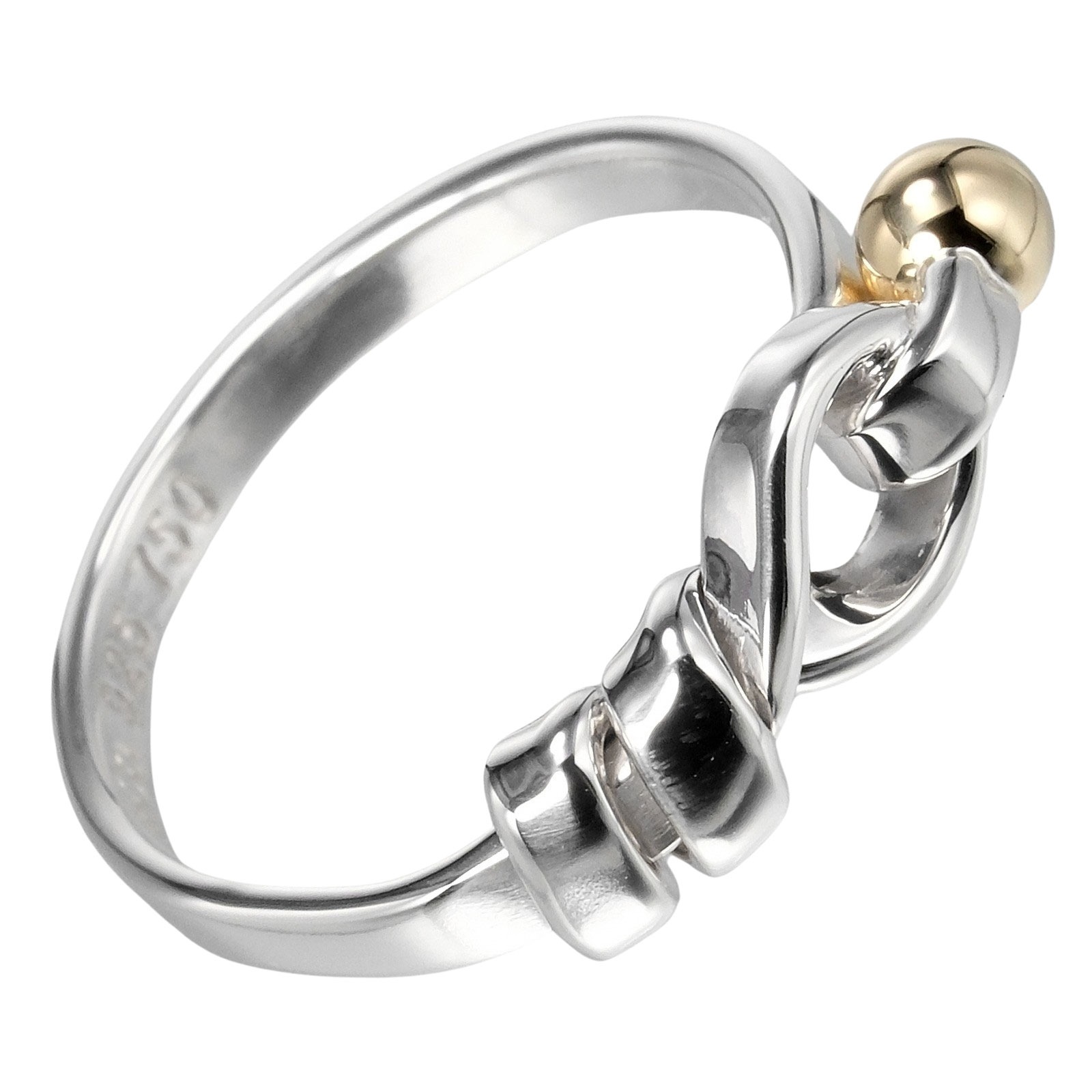 【楽天市場】ティファニー TIFFANY&Co. ラブノット 11.5号 リング 指輪 シルバー925 K18 YG イエローゴールド 約2.6g【中古】Aランク：質にしきの【ブランド販売・買取】