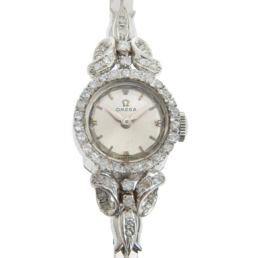 【楽天市場】オメガ OMEGA アンティーク 腕時計 cal.482 WG×ダイヤモンド スイス製 手巻き シルバー文字盤 antique ...