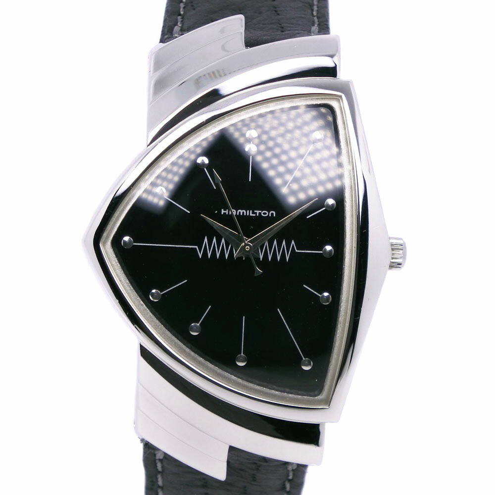【楽天市場】ハミルトン HAMILTON ベンチュラ 腕時計 6251A ステンレススチール×レザー クオーツ アナログ表示 黒文字盤 ...