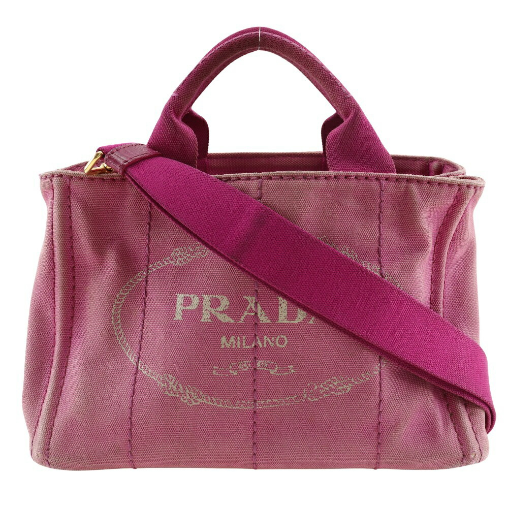 【楽天市場】プラダ PRADA カナパ ミニ ハンドバッグ 2WAYショルダー キャンバス ピンク 斜め掛け 肩掛け 手提げ 2way A5 オープン Canapa mini レディース【中古 ...