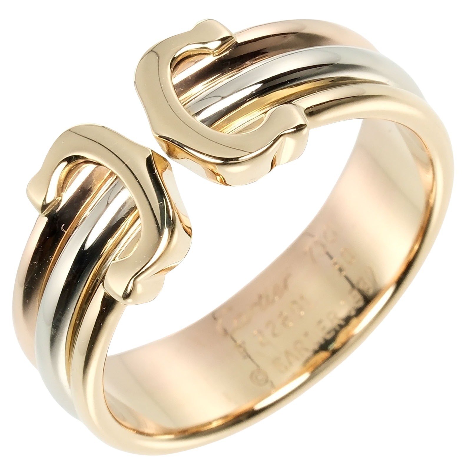 【楽天市場】カルティエ CARTIER 2C スリーカラー 10号 リング 指輪 K18 YG PG WG 約4.3g【中古】Aランク：質 ...