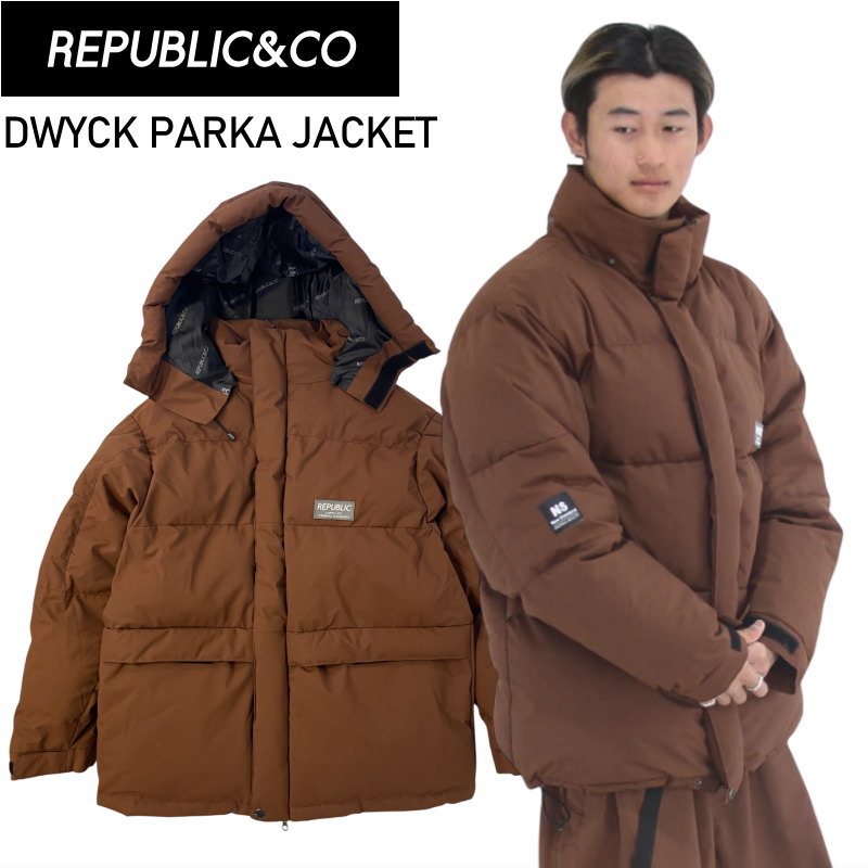 【楽天市場】リパブリック REPUBLIC DWYCK PARKA JACKET BROWN スノボウェア ダウン アウトドア キャンプ ...