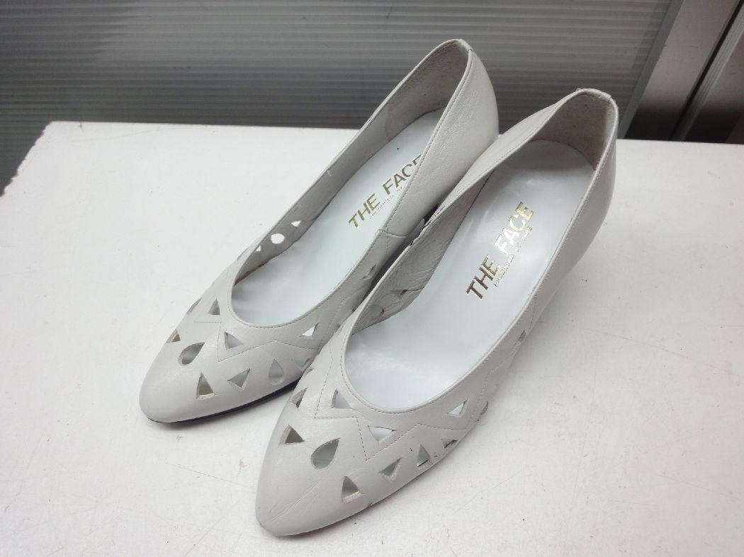【楽天市場】THE FACE PRODUCED BY YABE 22.5cm デザイン パンプス WHITE/ホワイト/白 高品質の日本製☆ ...