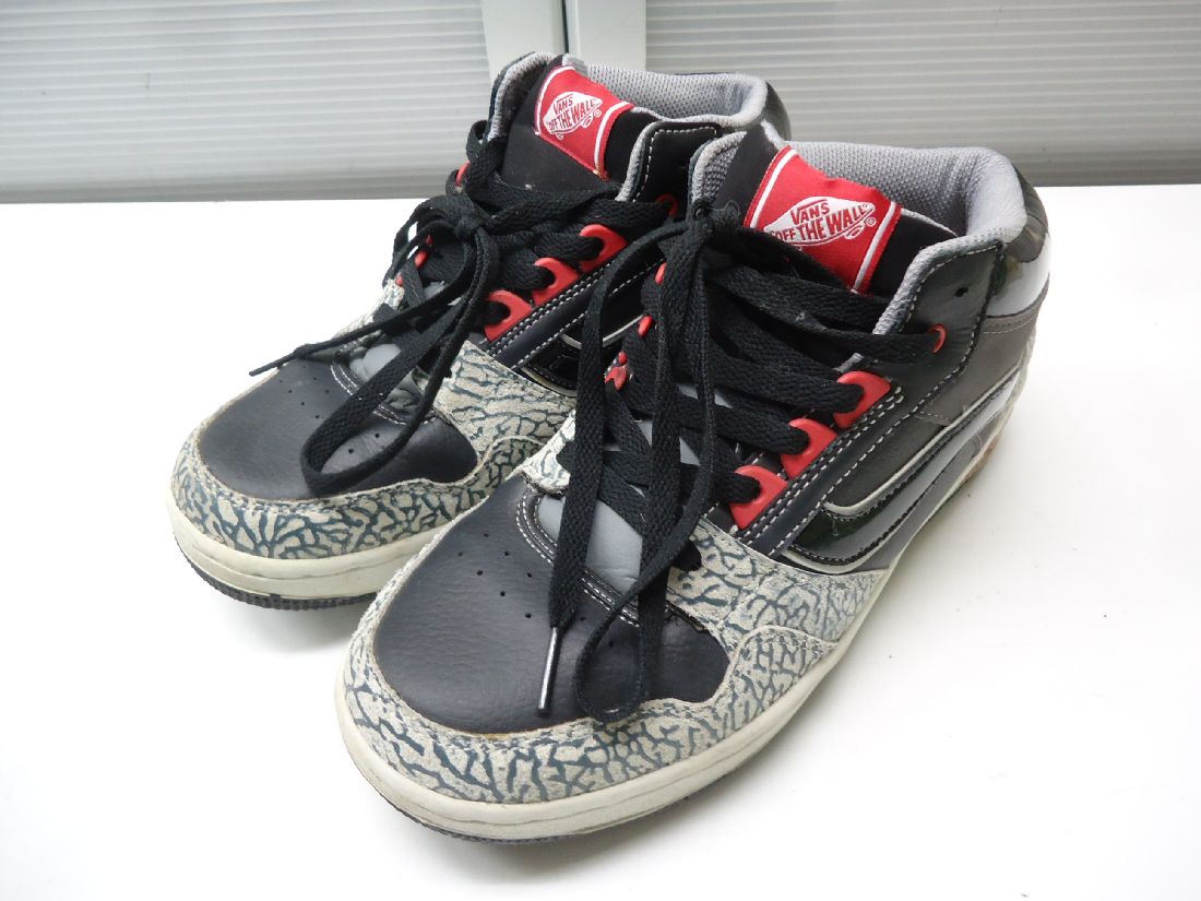 【楽天市場】VANS/バンズ 27.0cm/US9/EUR42.5 メンズ レザー スニーカー シューズ V2331 ブラック×グレー×レッド ...