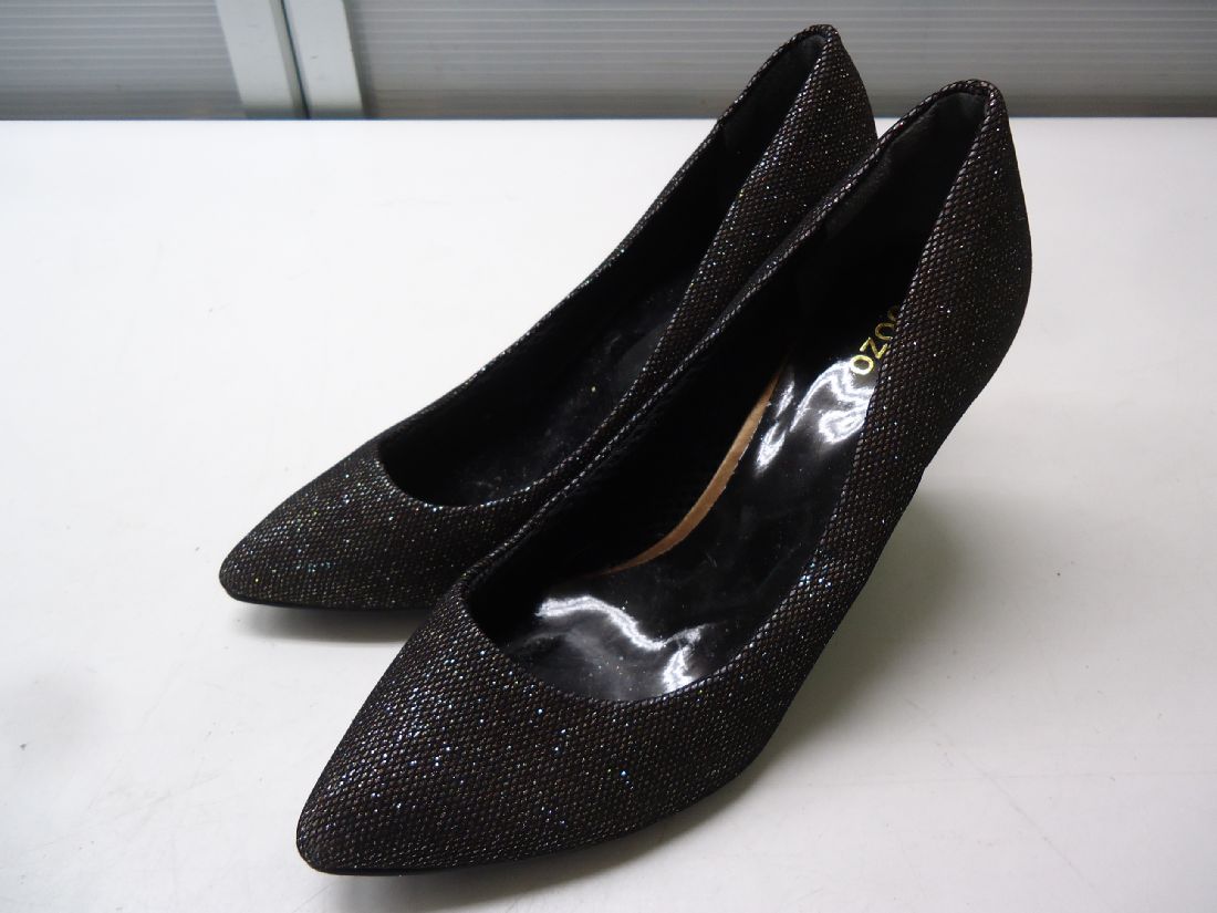 【楽天市場】【中古】【あす楽可】OZOC/オゾック ポインテッドトゥスパンコールパンプス 03308 007 23.0cm ブラウン×シルバー×ゴールド キラキラのスパンコールデザインが足元を ...
