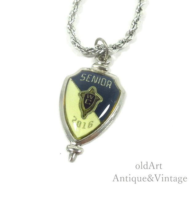 【楽天市場】USA製 アメリカ BALFOUR バルフォア社 WC H.S. カレッジ スクール チャーム シルバー ペンダント ネックレス ...