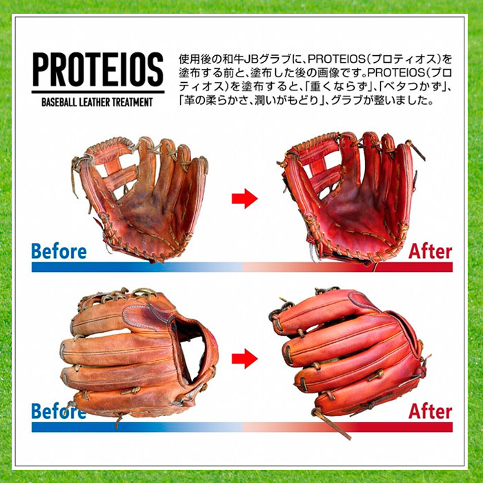 【楽天市場】和牛JB PROTEIOS プロティオス グラブ用液体トリートメント 野球 ソフト グローブ 汚れ落とし 保革 PROTEIOS：スポーツ用品店 ダッシュ