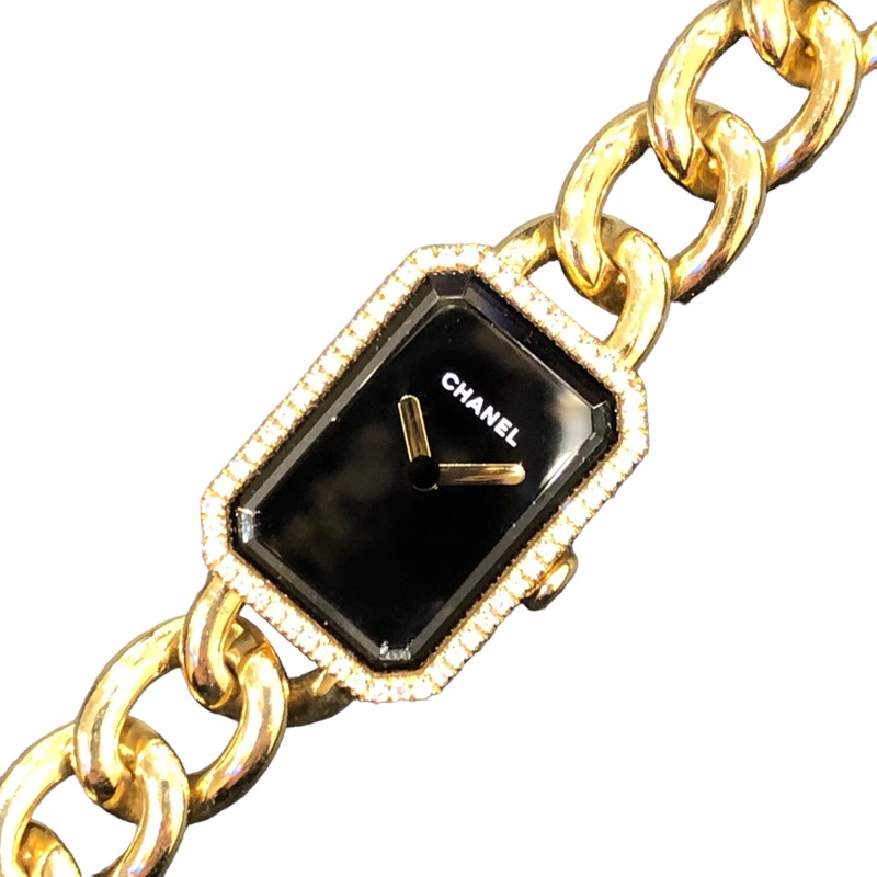 【楽天市場】シャネル CHANEL プルミエール H3259 ブラック K18YG クオーツ レディース 腕時計【中古】：OKURA（おお蔵 ...