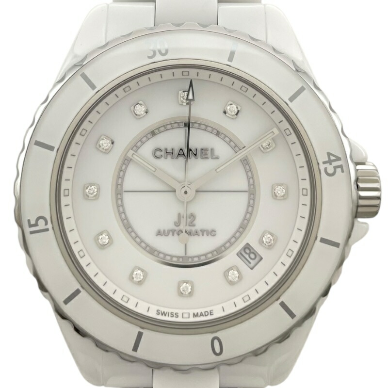 【楽天市場】シャネル CHANEL J12 キャリバー12.1 38MM H5705 ホワイト セラミック 自動巻き メンズ 腕時計【中古 ...