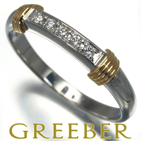 【楽天市場】ディオール リング ダイヤ ダイヤモンド コンビカラー 5P 16号 Pt950/K18YG Ring 指輪 【中古】BLJ ...