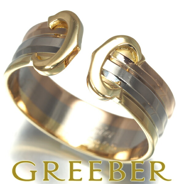 【楽天市場】22日20時スタート！★ポイント5倍対象商品★ Cartier カルティエ リング 2C ドゥーブルC C2 スリーカラー SM 52号 K18YG/WG/PG Ring 指輪 ...