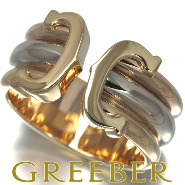 【楽天市場】Cartier カルティエ リング 2C ドゥーブルC C2 スリーカラー LM 51号 K18YG/WG/PG 指輪 【中古 ...