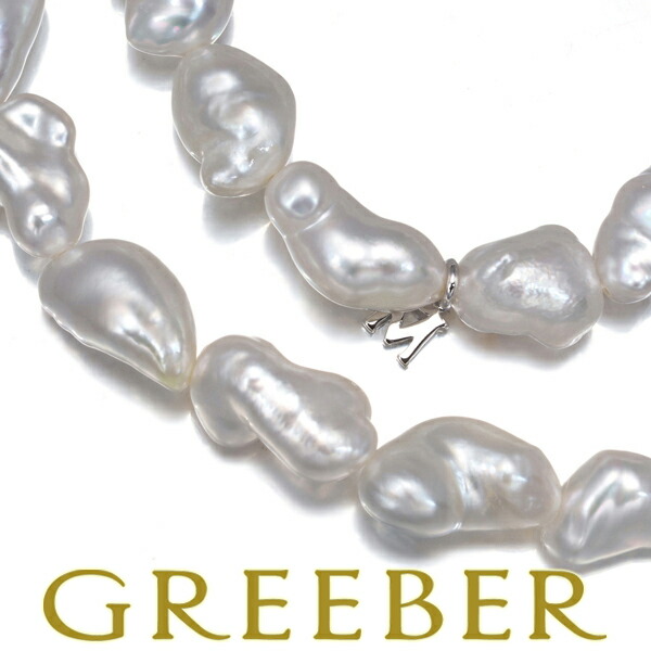 【楽天市場】【要獲得！先着順最大3万円クーポン！】MIKIMOTO ミキモト ネックレス 真珠 7.5-12.0mm バロック K18WG ...