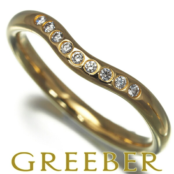 【楽天市場】Tiffany&Co. ティファニー リング ダイヤ ダイヤモンド カーブドバンド 9P 9号 K18YG Ring 指輪 【中古 ...