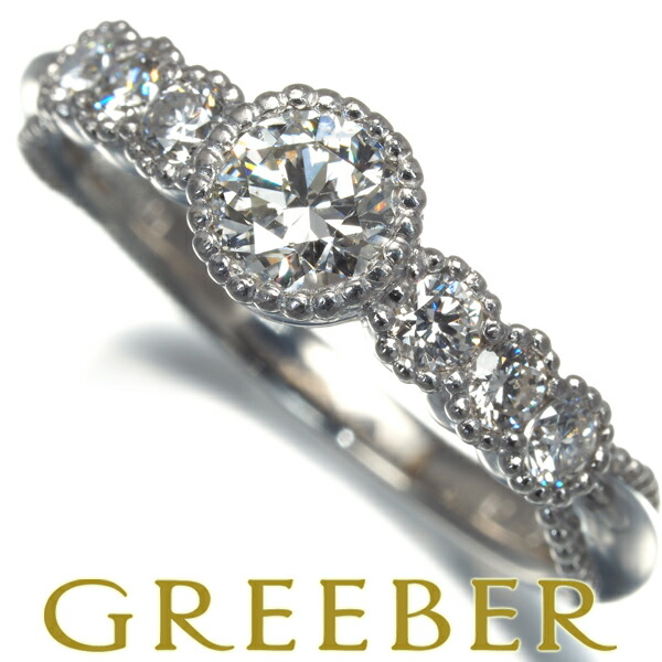 【楽天市場】ダイヤ ダイヤモンド 0.400ct/0.31ct ミルグレイン リング Pt900 Ring 指輪 【中古】GENJ：グリーバー