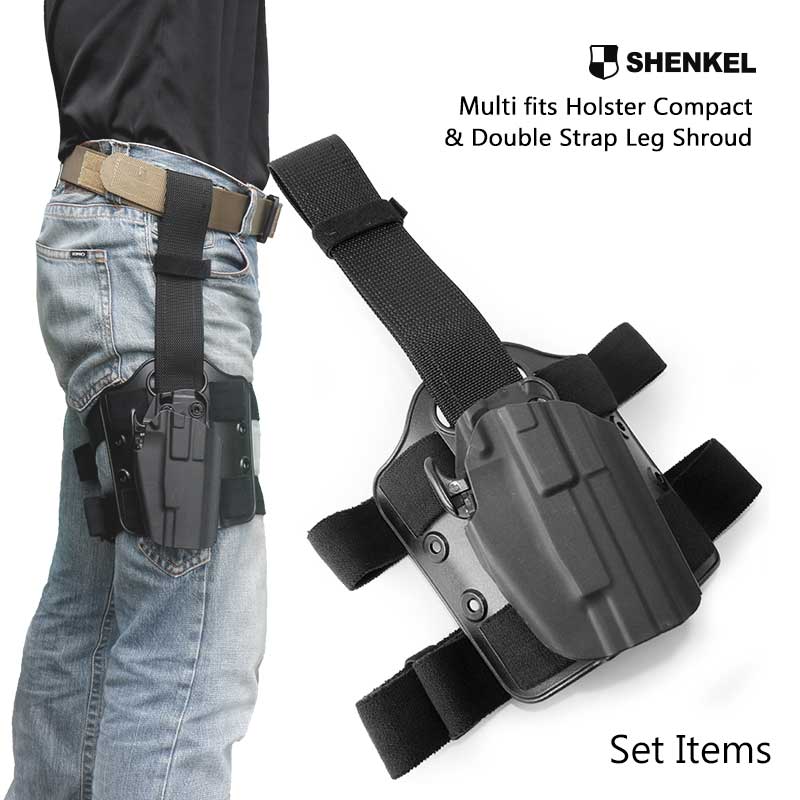 【楽天市場】SHENKEL シェンケル マルチフィットホルスター コンパクト ＆ ダブル レッグシュラウド (BK ブラック ) レッグ ...
