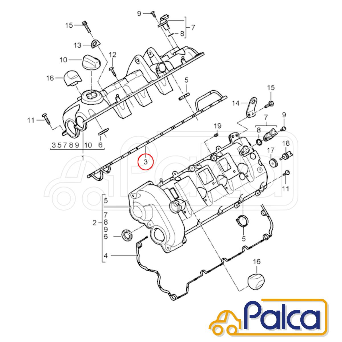 【楽天市場】ポルシェ シリンダーヘッドカバーガスケット/タペットカバーパッキン シリンダー1-4 M48 | カイエン/957 958 4.8 ...