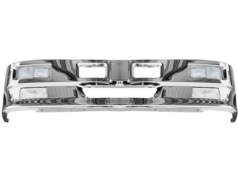 【楽天市場】三菱ふそうNEWキャンターH5.11-H14.06ワイドメッキハイブリッドフロントバンパー2000x450フォグランプ取り付け ...