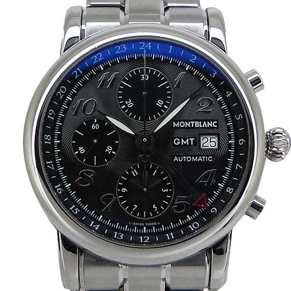 【楽天市場】モンブラン【MONTBLANC】 7067 マイスターシュテュック GMT クロノグラフ オートマティック ブラック【中古 ...