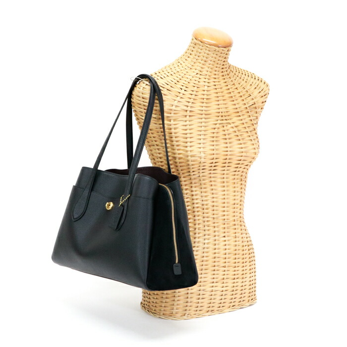 【楽天市場】コーチ COACH ローラ キャリーオール サッチェルバッグ ポリッシュド ペブル レザー / スエード 89486 トートバッグ ...