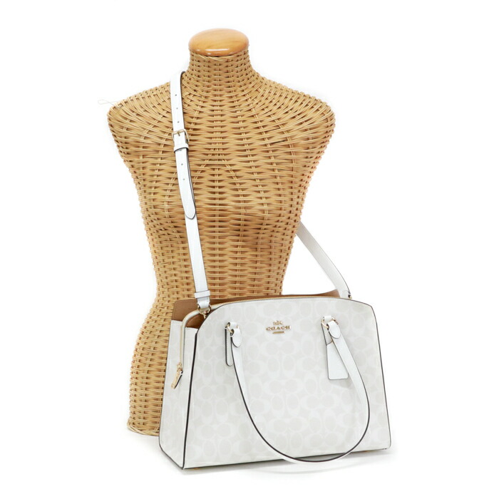 【楽天市場】コーチ COACH テイタム キャリーオール PVC / レザー シグネチャー C4075 トートバッグ 肩掛け 2WAYバッグ ...