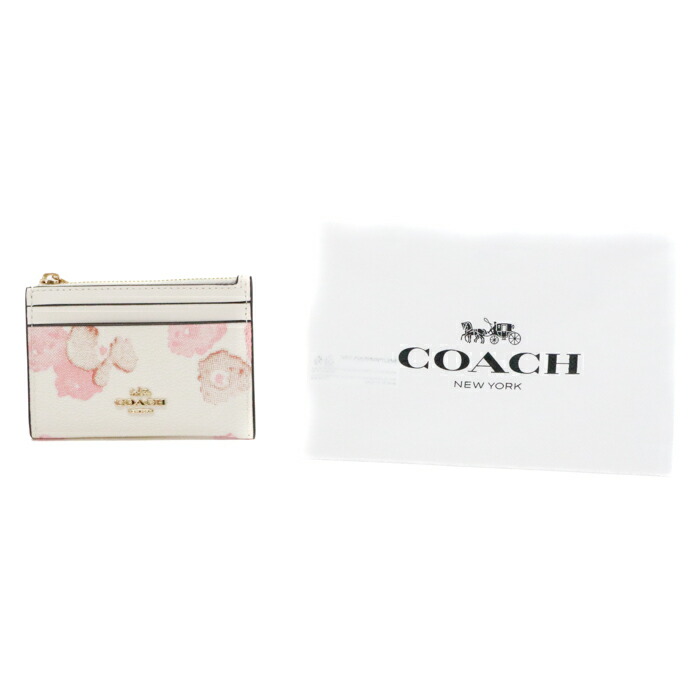 【楽天市場】コーチ COACH ミニ スキニー ID ケース フローラル プリント PVC / スムース レザー 花柄 CR947 パスケース ...