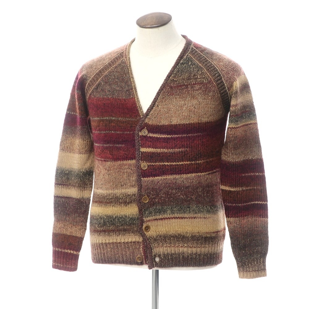 【楽天市場】【中古】ピーエス ポールスミス PS Paul Smith ミドルゲージウールアクリル ニットカーディガン ブラウンxベージュx ...