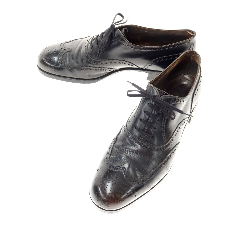 【楽天市場】【中古】ヘンリーマックスウェル HENRY MAXWELL ヴィンテージ フルブローグ ドレスシューズ ブラック【サイズ表記なし ...