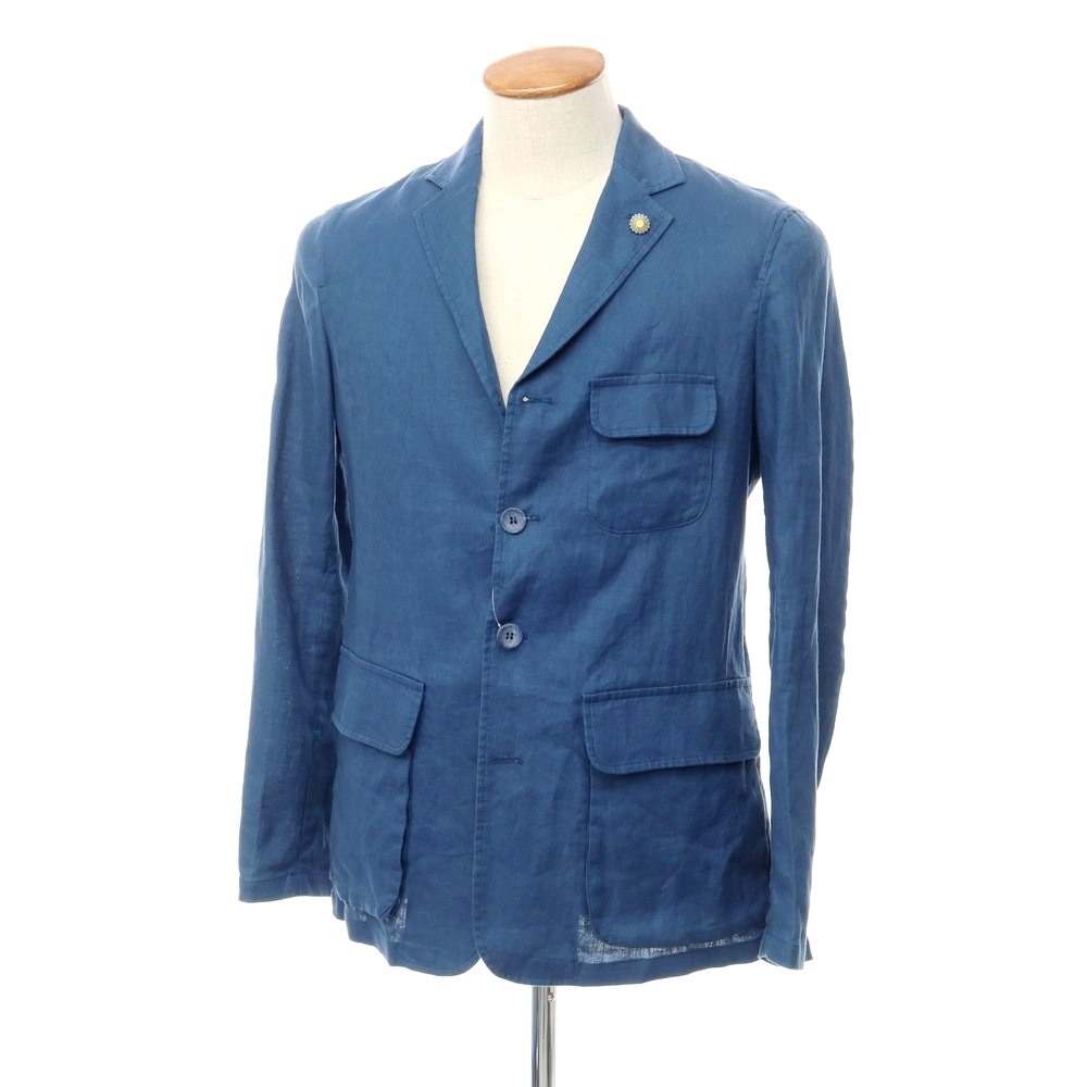 【楽天市場】【中古】ジャンネット giannetto リネン アンコン ジャケット ライトネイビー【サイズ46】【NVY】【S/S】【状態ランクB】【メンズ】【769586】：リタリオリブロ