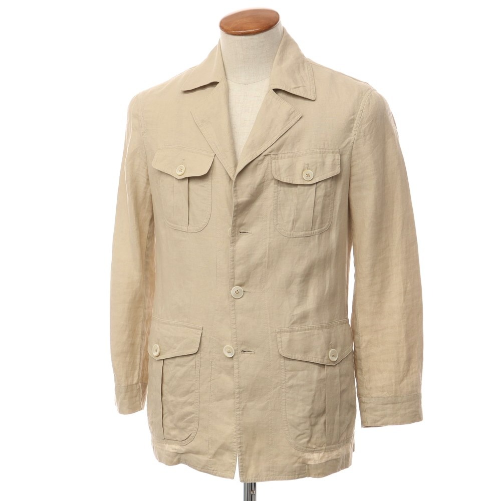 【楽天市場】【中古】ジャンネット giannetto リネン サファリジャケット ベージュ【サイズ46】【BEI】【S/S】【状態ランクB】【メンズ】【769372】：リタリオリブロ