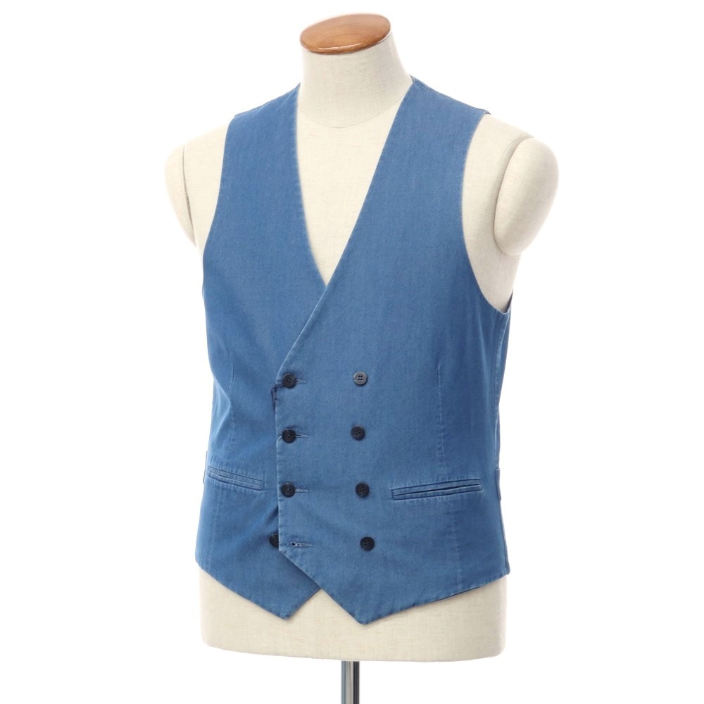 【楽天市場】【新品】ジャンネット giannetto シャンブレーコットン ダブルジレベスト ブルー【サイズ46】【BLU】【S/S】【状態ランクN】【メンズ】【769269】[APD]：リタ ...