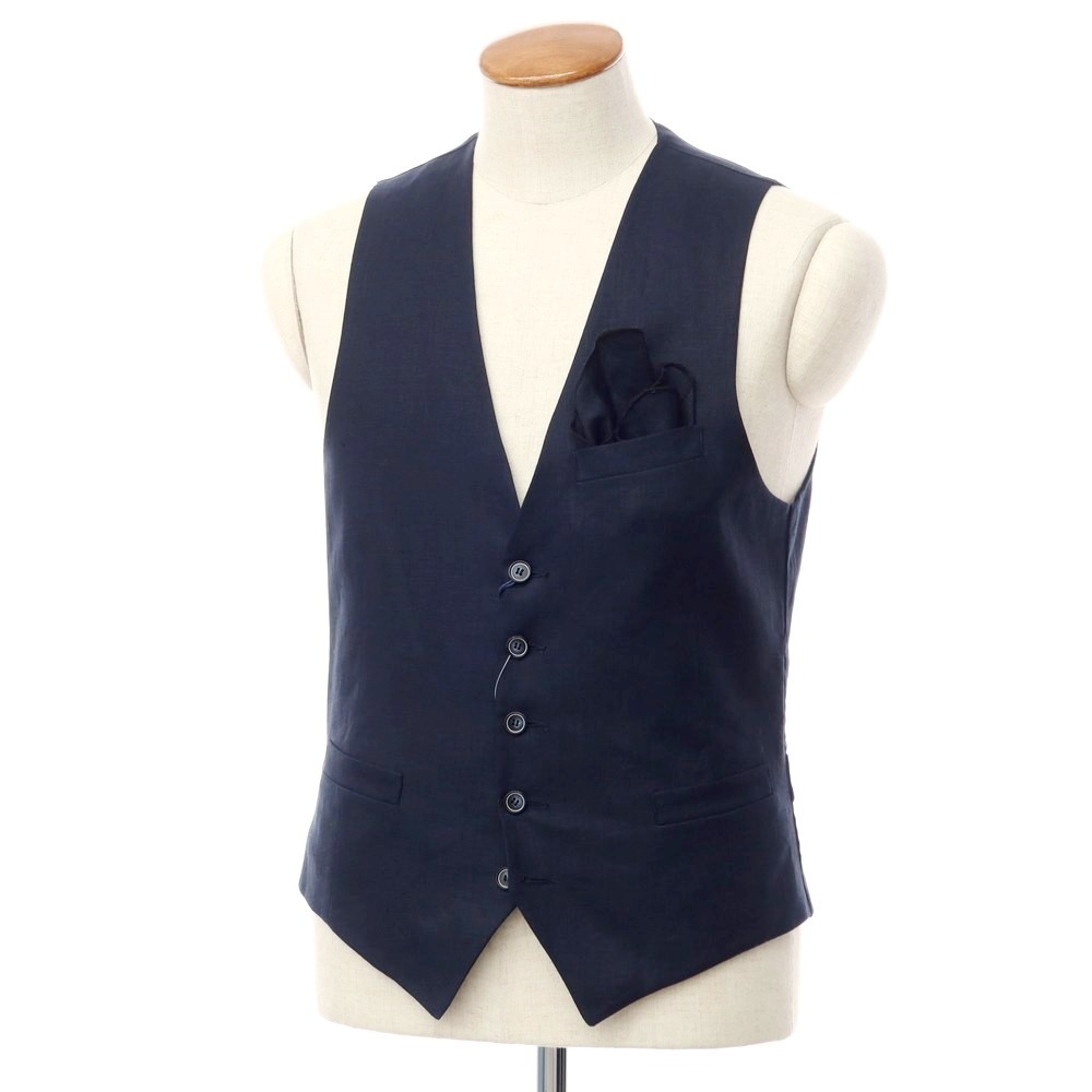 【楽天市場】【新品】ジャンネット giannetto リネン ジレベスト ネイビー【サイズ46】【NVY】【S/S】【状態ランクN】【メンズ】【769269】：リタリオリブロ