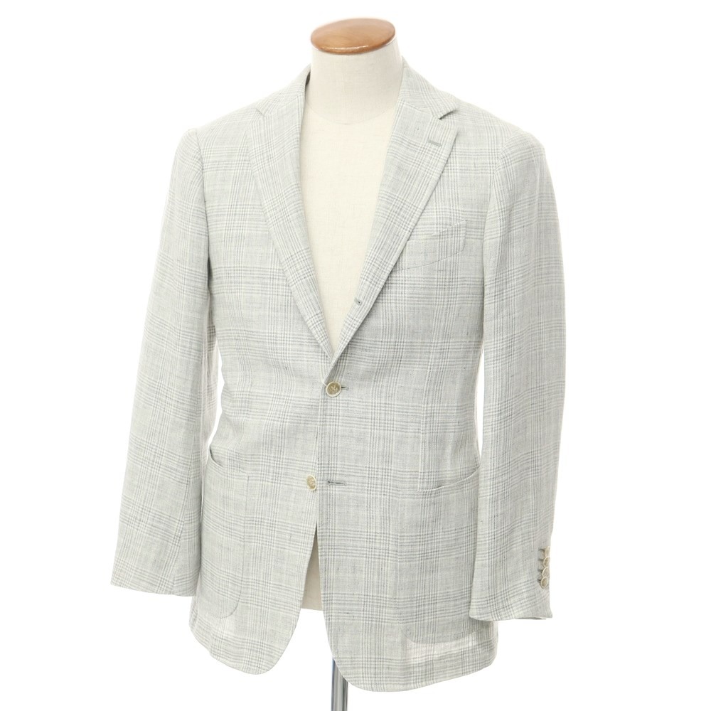 【楽天市場】【中古】【未使用】リングヂャケット RING JACKET リネン チェック 3B カジュアルジャケット グレー【サイズ46】【GRY】【S/S】【状態ランクS】【メンズ ...