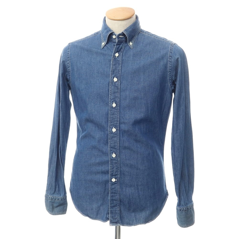 【楽天市場】【中古】ボルゾネッラ BOLZONELLA デニム ボタンダウンシャツ ネイビーブルー【サイズ37】【BLU】【S/S/A/W】【状態ランクB】【メンズ】【759480】：リタリオリブロ