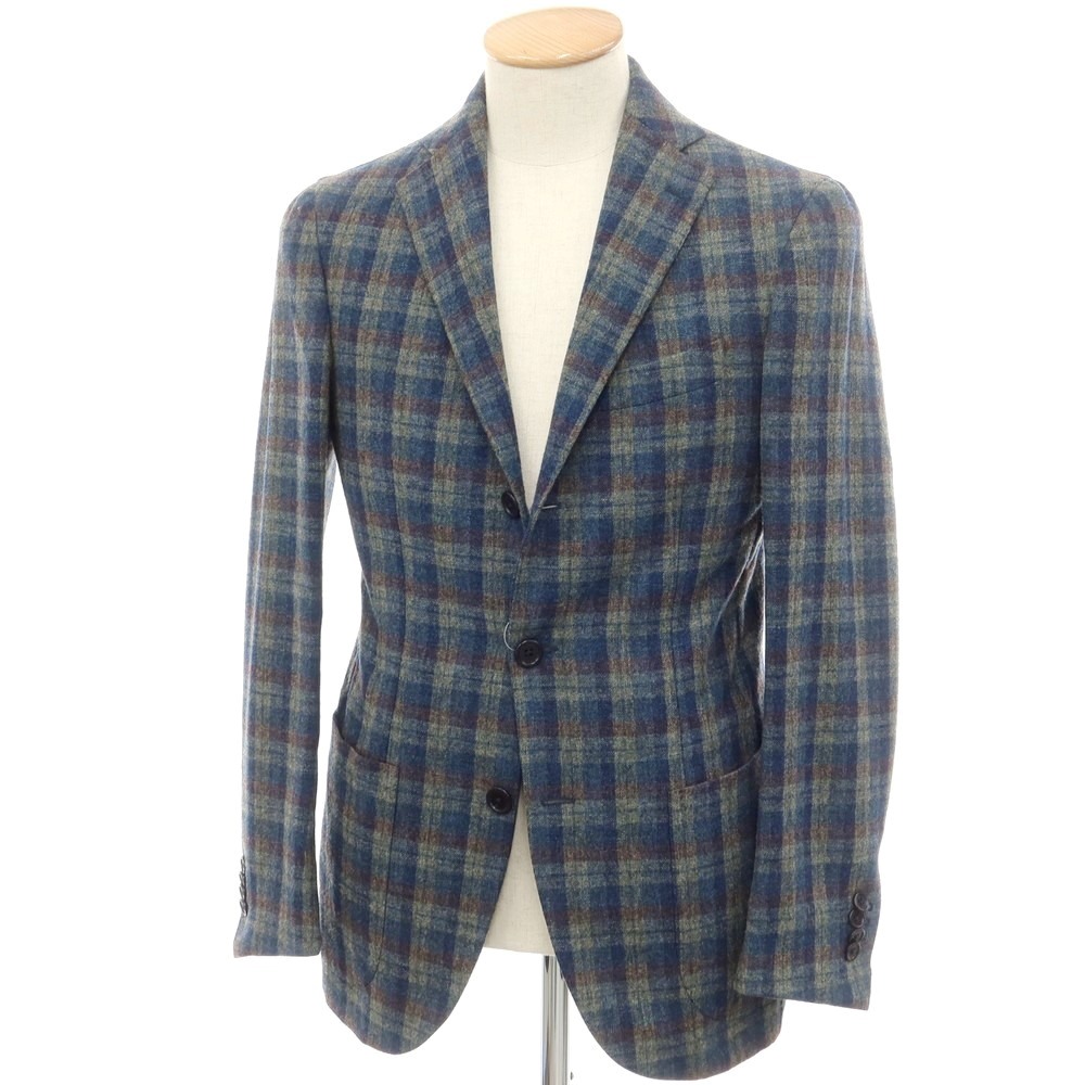 【楽天市場】【中古】ガイオラ GAiOLA ウール チェック テーラードジャケット ダークブルー系【サイズ42】【BLU】【A/W】【状態 ...
