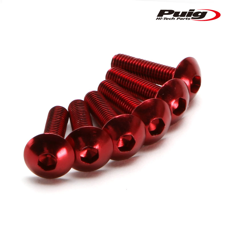 【楽天市場】Puig 0550R アルミ ボルト M5×20 (6本セット)【RED】汎用 プーチ ネジ：RAMBUTAN