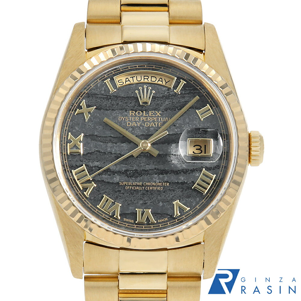 【楽天市場】【ローン60回払い特別低金利】ロレックス デイデイト 18238 フェライトグレー ローマ L番 メンズ【中古】【腕時計】【送料 ...