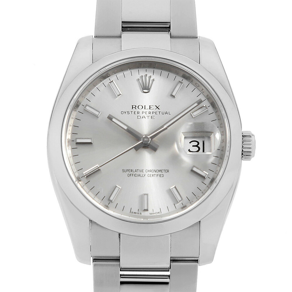 【楽天市場】【ローン60回払い特別低金利】ロレックス オイスターパーペチュアル デイト 115200 シルバー/バー ランダムシリアル メンズ ...