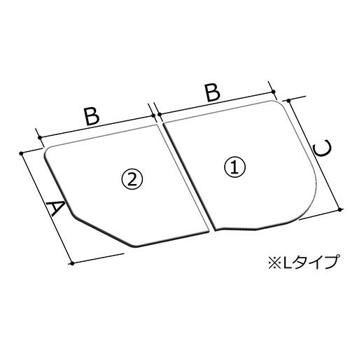 【楽天市場】YFK-1679-3-BL-D LIXIL リクシル INAX 薄型保温組フタ 1600オーバル浴槽用／L勝手用 YFK-1679(3)BL-D2で納品：リホームストア楽天市場店