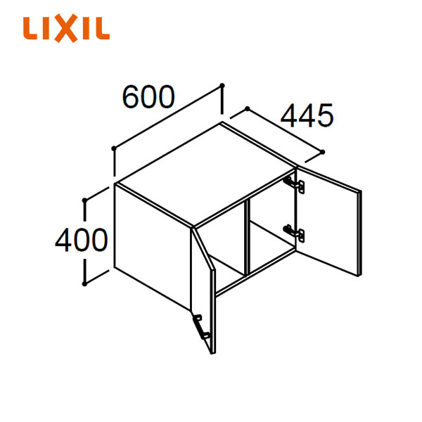 【楽天市場】【PV1U-604】 LIXIL PVシリーズ アッパーキャビネット 間口600mm：リホームストア楽天市場店