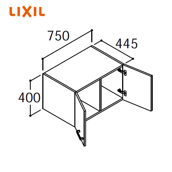 【楽天市場】【PV1U-754】 LIXIL PVシリーズ アッパーキャビネット 間口750mm：リホームストア楽天市場店