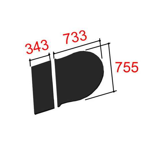 【楽天市場】【YFK-1176B(10)L-D/K】LIXIL INAX 風呂フタ 保温組フタ 2枚組 Lタイプ ブラック 奥行755mm 横幅733mm・343mm：リホームストア楽天市場店