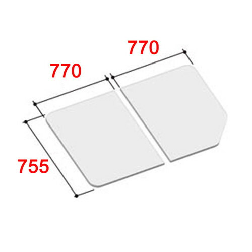 【楽天市場】【YFK-1576B(2)-D】LIXIL INAX 風呂フタ 組フタ 2枚組 奥行755mm 横幅770mm：リホームストア楽天市場店