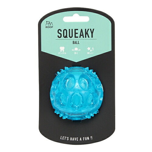 【楽天市場】【最大2000円OFFクーポン配布中】 ルークラン ROOP ループスクイーキー ボール クリアブルー （犬用おもちゃ）【ご注文後のキャンセル・返品・交換不可】：Relish