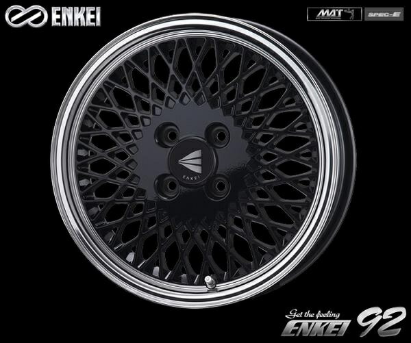 【楽天市場】送料無料N-BOX タント スペーシア ムーヴ など軽自動車用！ ENKEI エンケイ 92メッシュ 15インチ Black ...