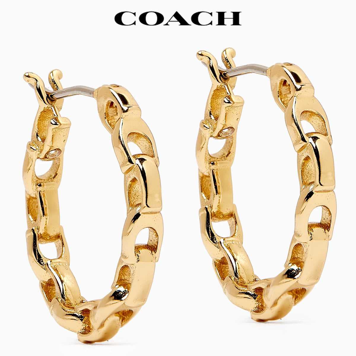 【楽天市場】コーチ ピアス レディース ブランドロゴ ゴールド フープ シンプル 上品 キャッチ落ちない Coach：Rio Planet