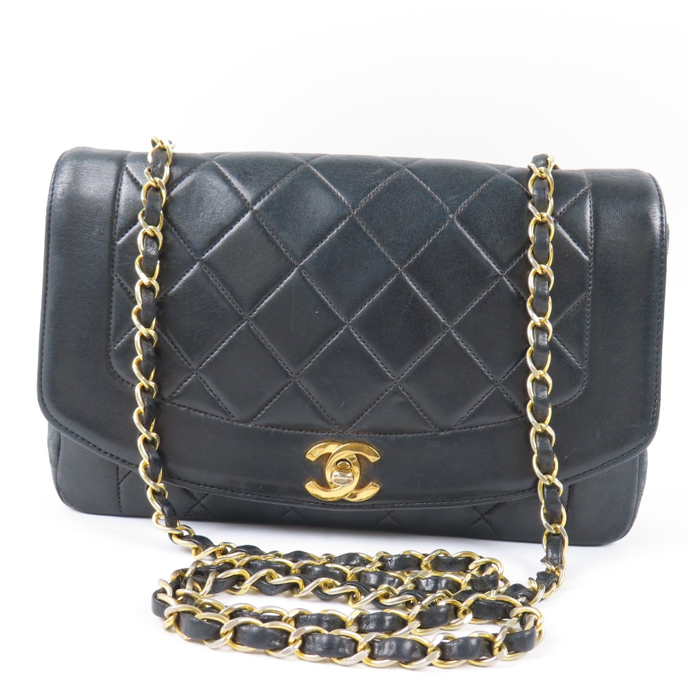 【楽天市場】シャネル ダイアナフラップ マトラッセ チェーンショルダーバッグ ターンロック ココマーク ヴィンテージ ショルダーバッグ ...