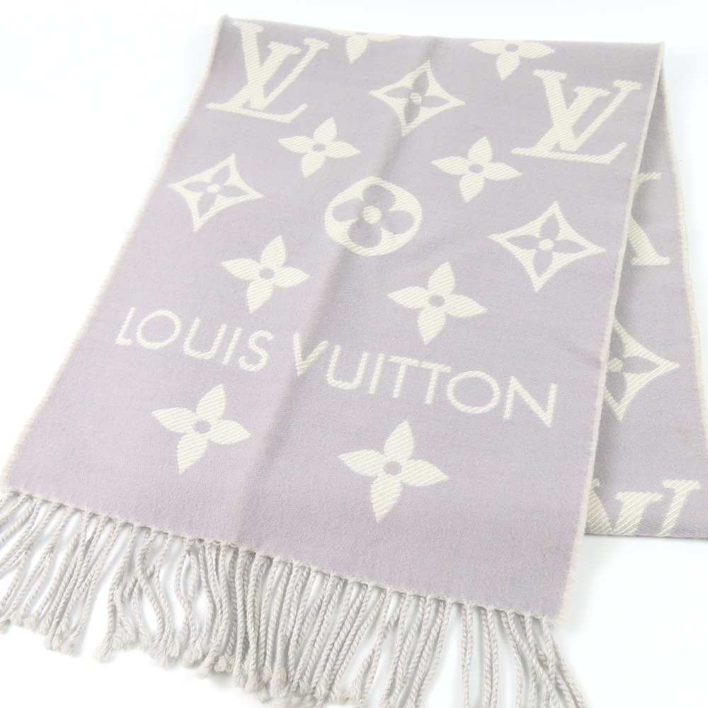 【楽天市場】ルイヴィトン 現行 LV エセンシャル 防寒 定価9.2万 M77727 マフラー ウール グリクレール レディース【中古】極美品 ...