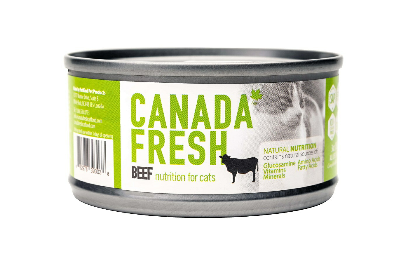 【楽天市場】【20日はエントリー＆抽選でP100％＋クーポン有】PatKind 猫用総合栄養食 Canada fresh ビーフSAP 85g ...