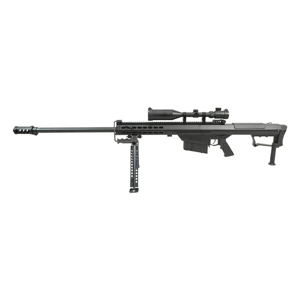 【楽天市場】SNOW WOLF バレットM107 (対物ライフル) エアコッキングガン スコープセット BARRETT FIREARMS ライセンス刻印ver ブラック：SAMURAI